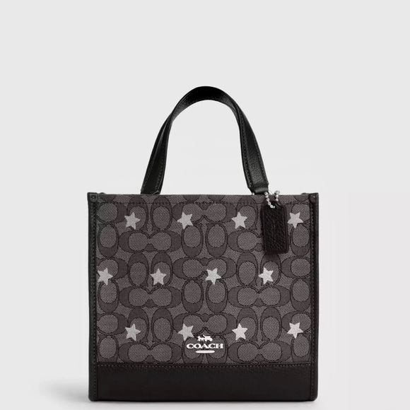 Coach | Bags | Coach Demsey Tote 22 With Blk Signature Jacquard With ...